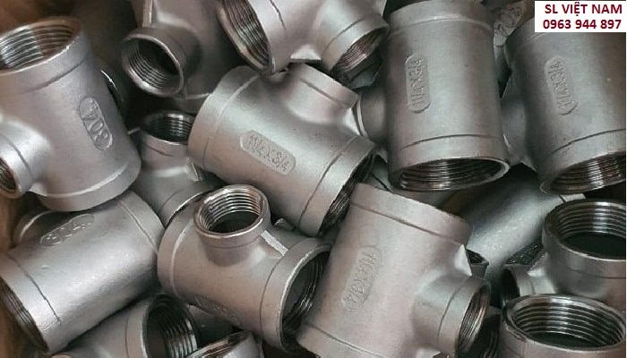 Tê ren inox 201 - 304 - 316 | Kích cỡ DN15 - DN100 | Tê thu - Tê đều